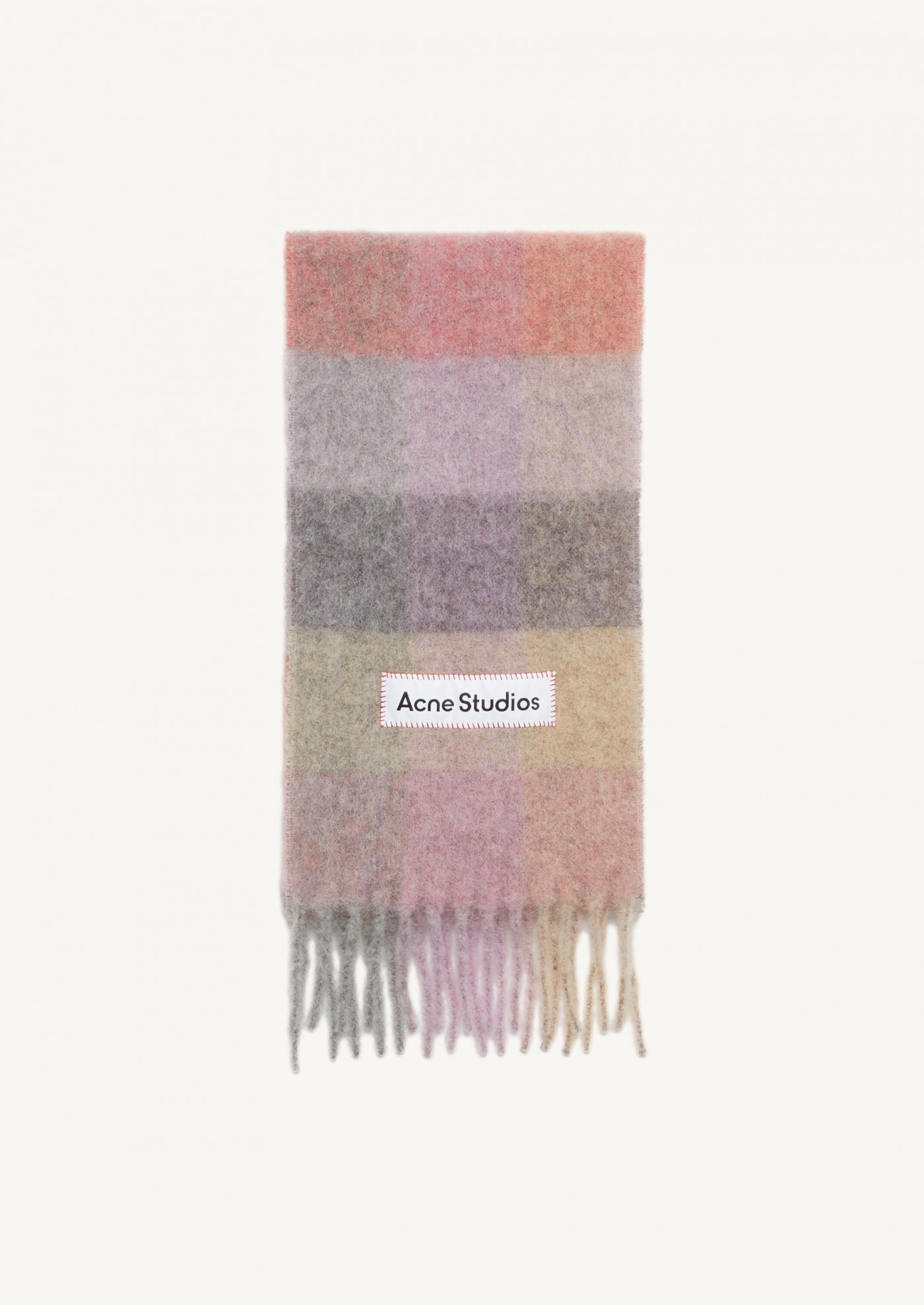 Mohair checked scarf pink - Acne Studios