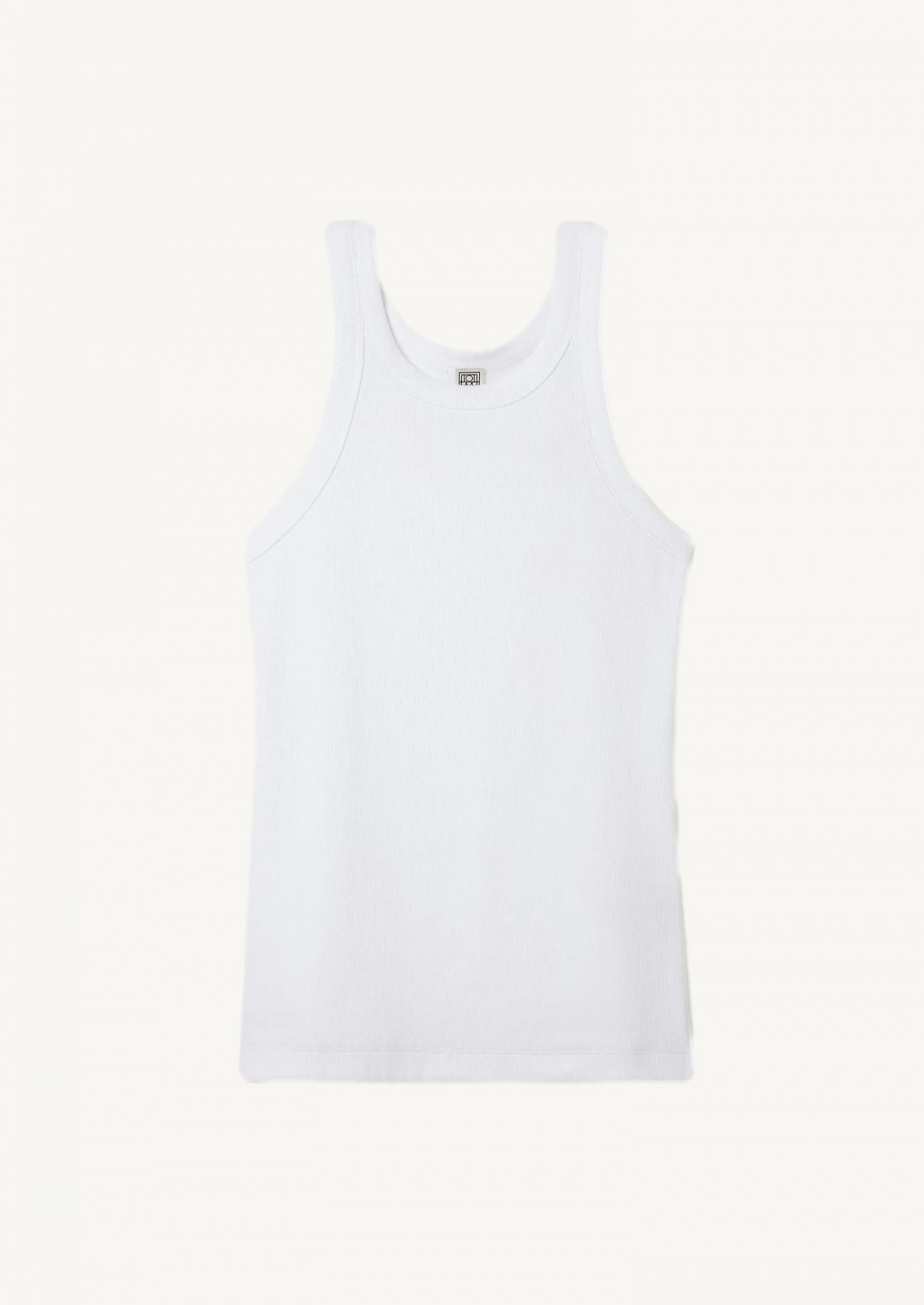 Curved rib tank white - Totême