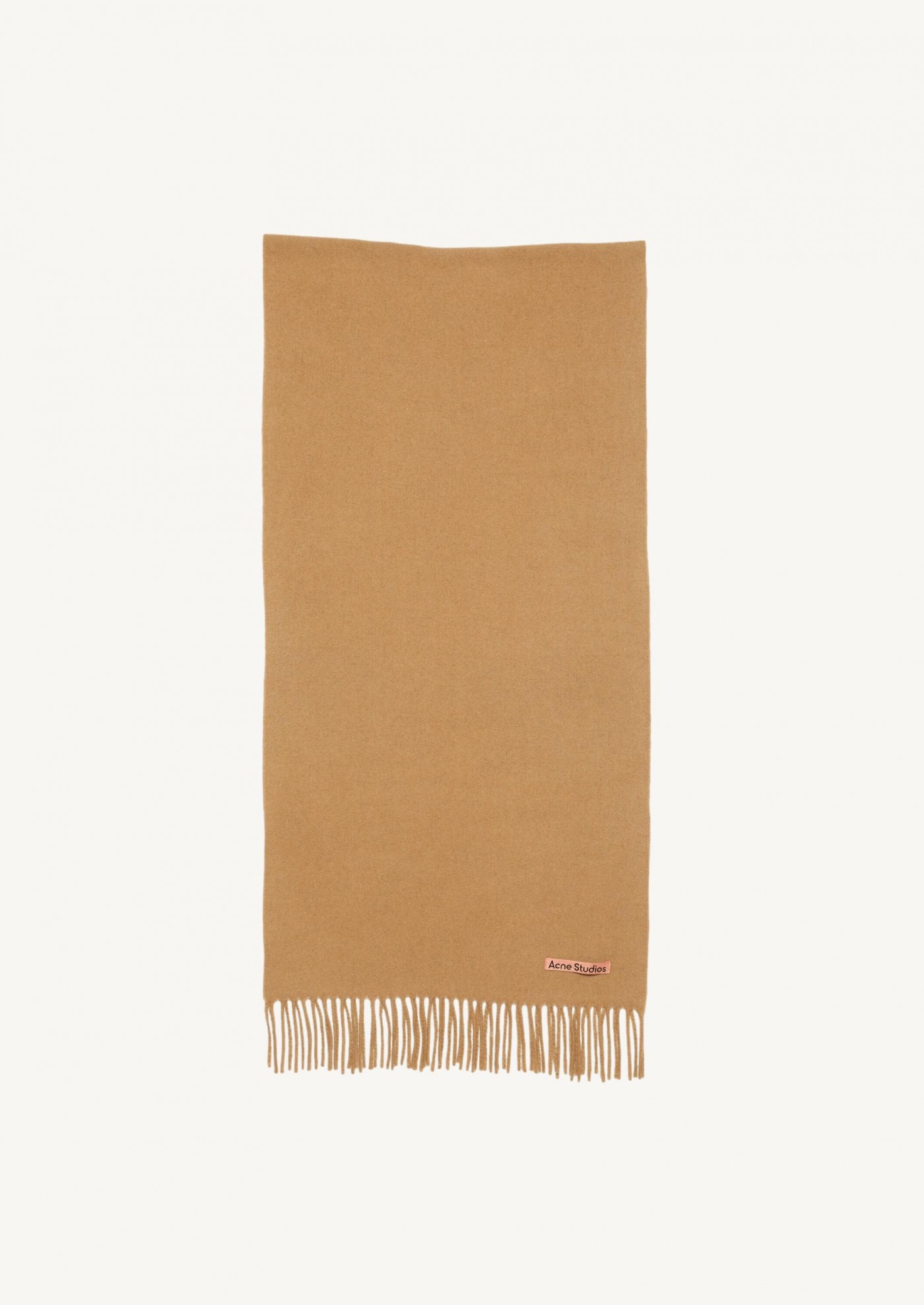 Camel wool scarf with fringes - Acne Studios